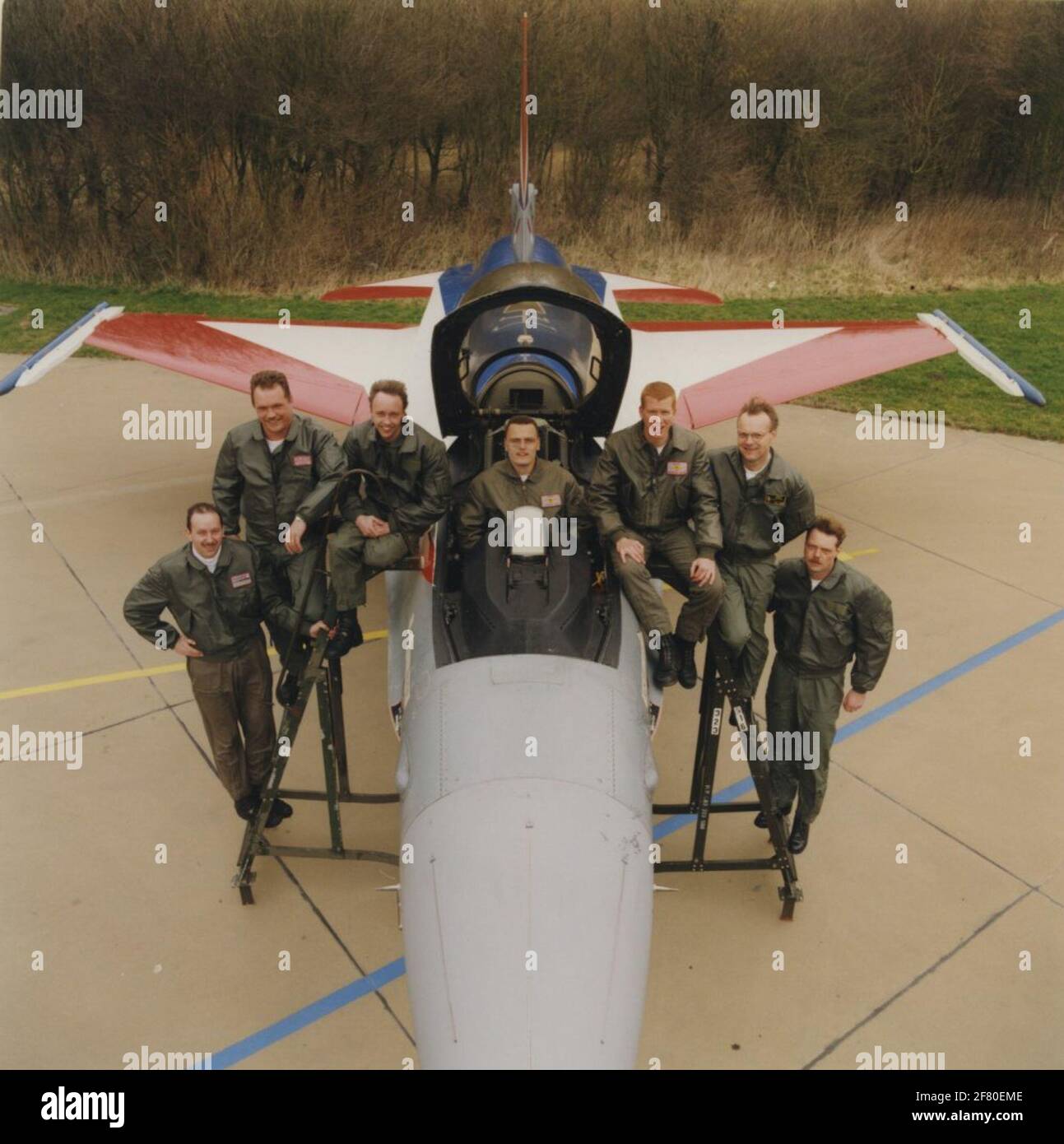 The General Dynamics F-16A Fighting Falcon of the 313 Squadron in demo ...