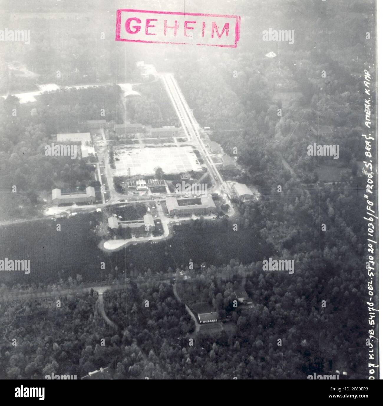 Aerial view of the Soesterberg airbase with the US 32th Tactical ...