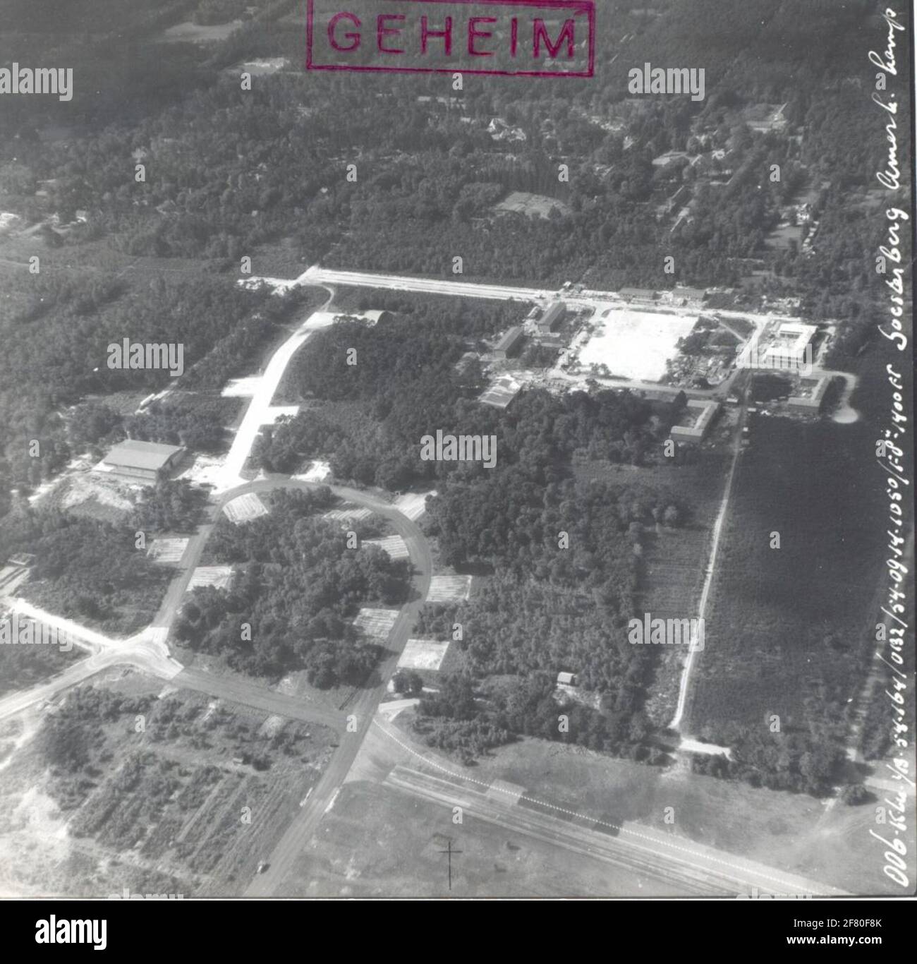 Aerial view of the Soesterberg airbase with the US 32th Tactical ...