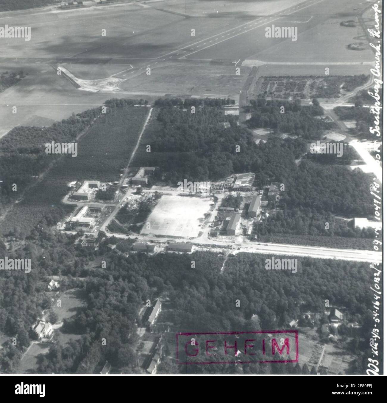 Aerial view of the Soesterberg airbase with the US 32th Tactical ...