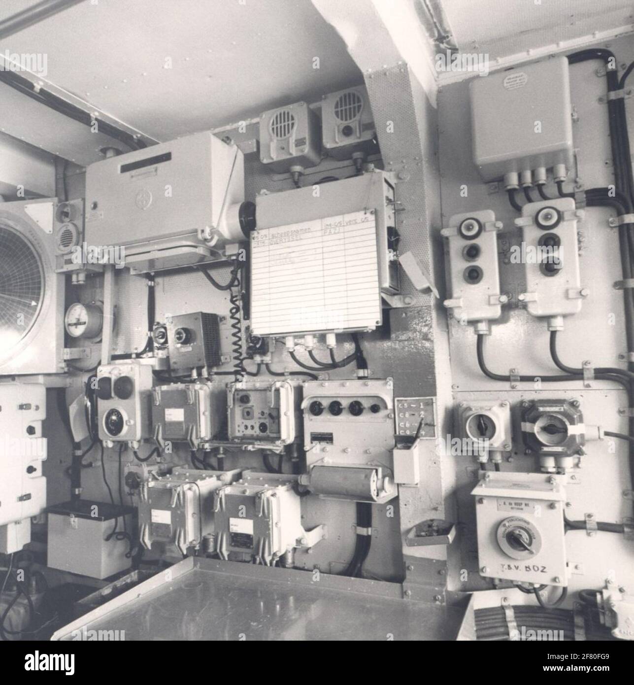 Submarine booth of the Friesland class. Command center with a part of ...
