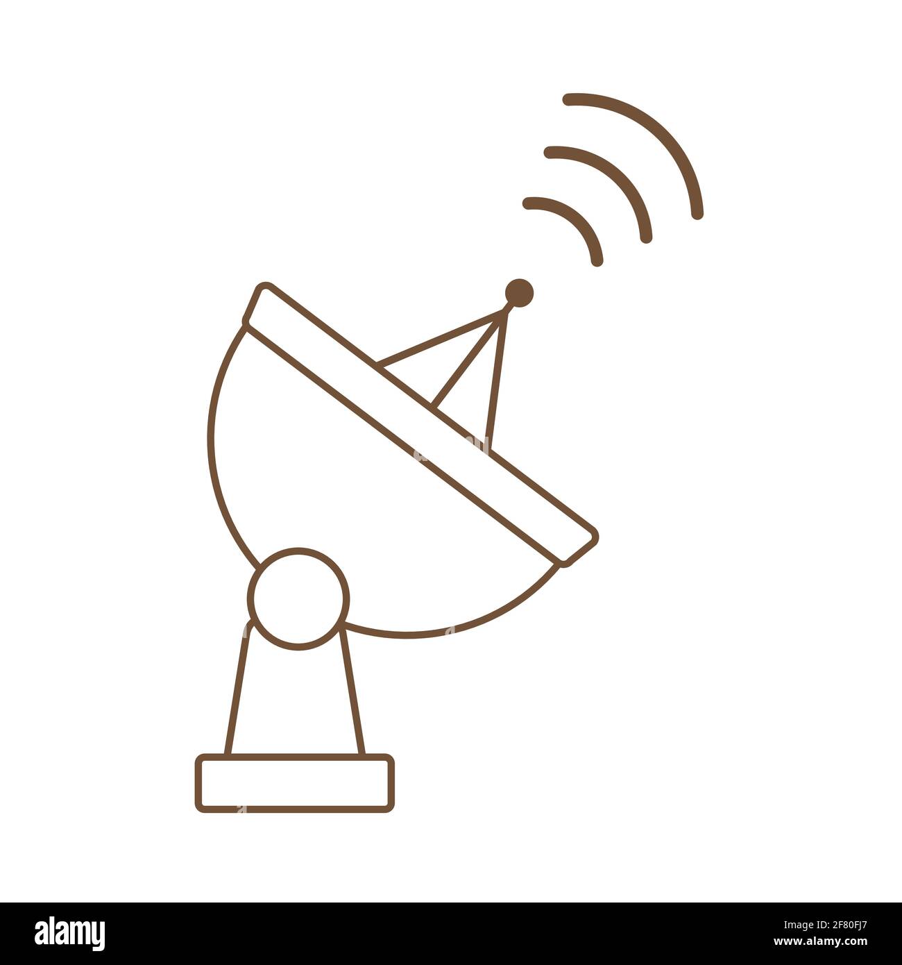 Simple Vector Illustration Space radar. Space exploration. Astronomy ...