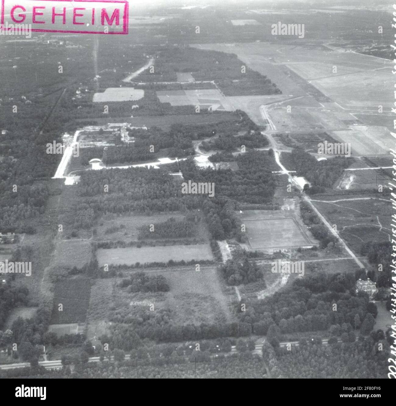 Aerial view of the Soesterberg airbase with the US 32th Tactical ...