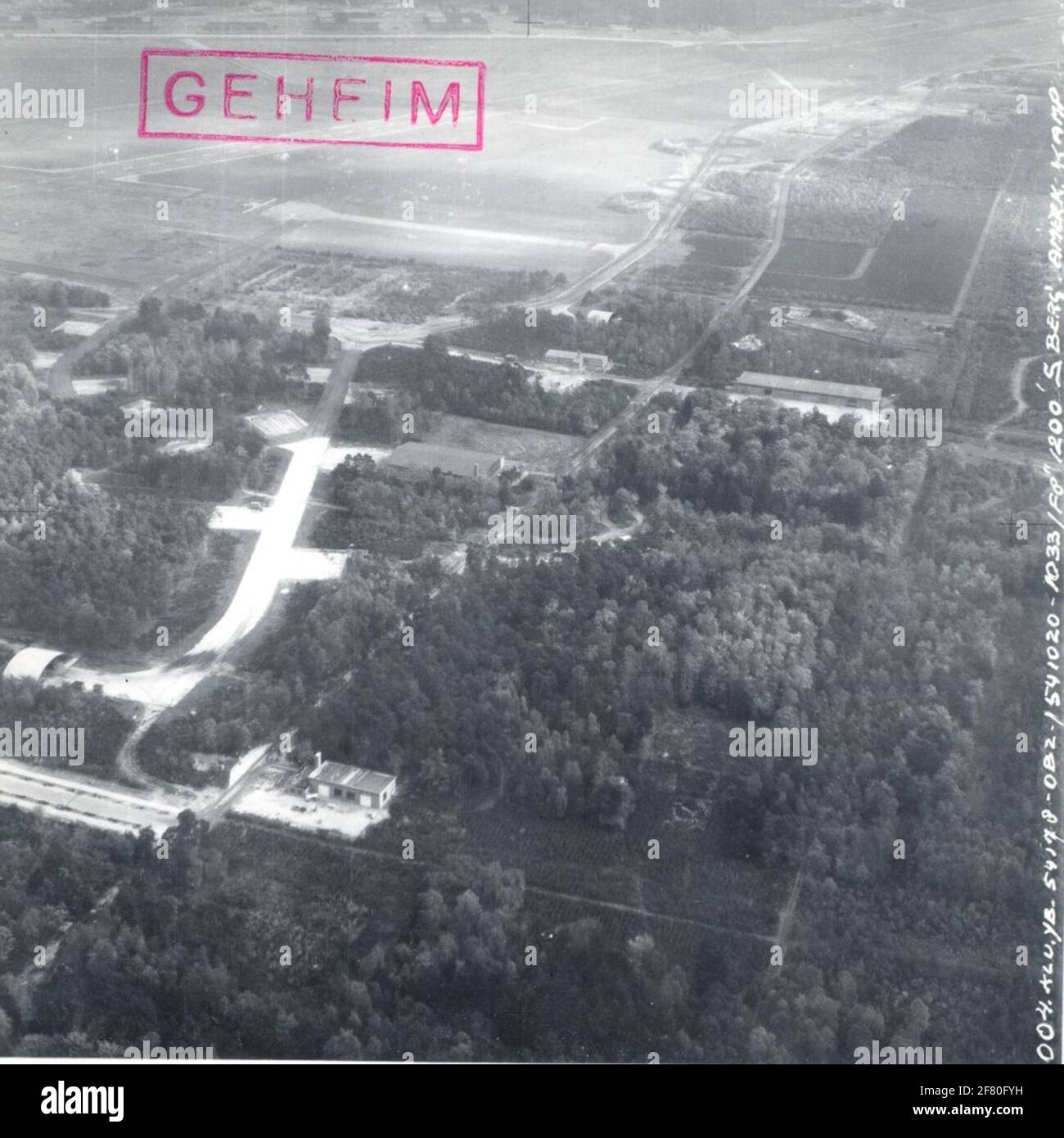 Aerial view of the Soesterberg airbase with the US 32th Tactical ...