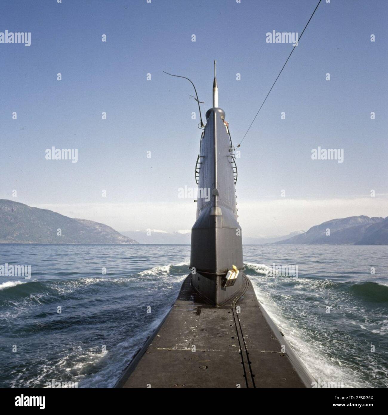 The submarine Hr.Ms. Tiger shark (1972-1995) in Norwegian waters Stock ...
