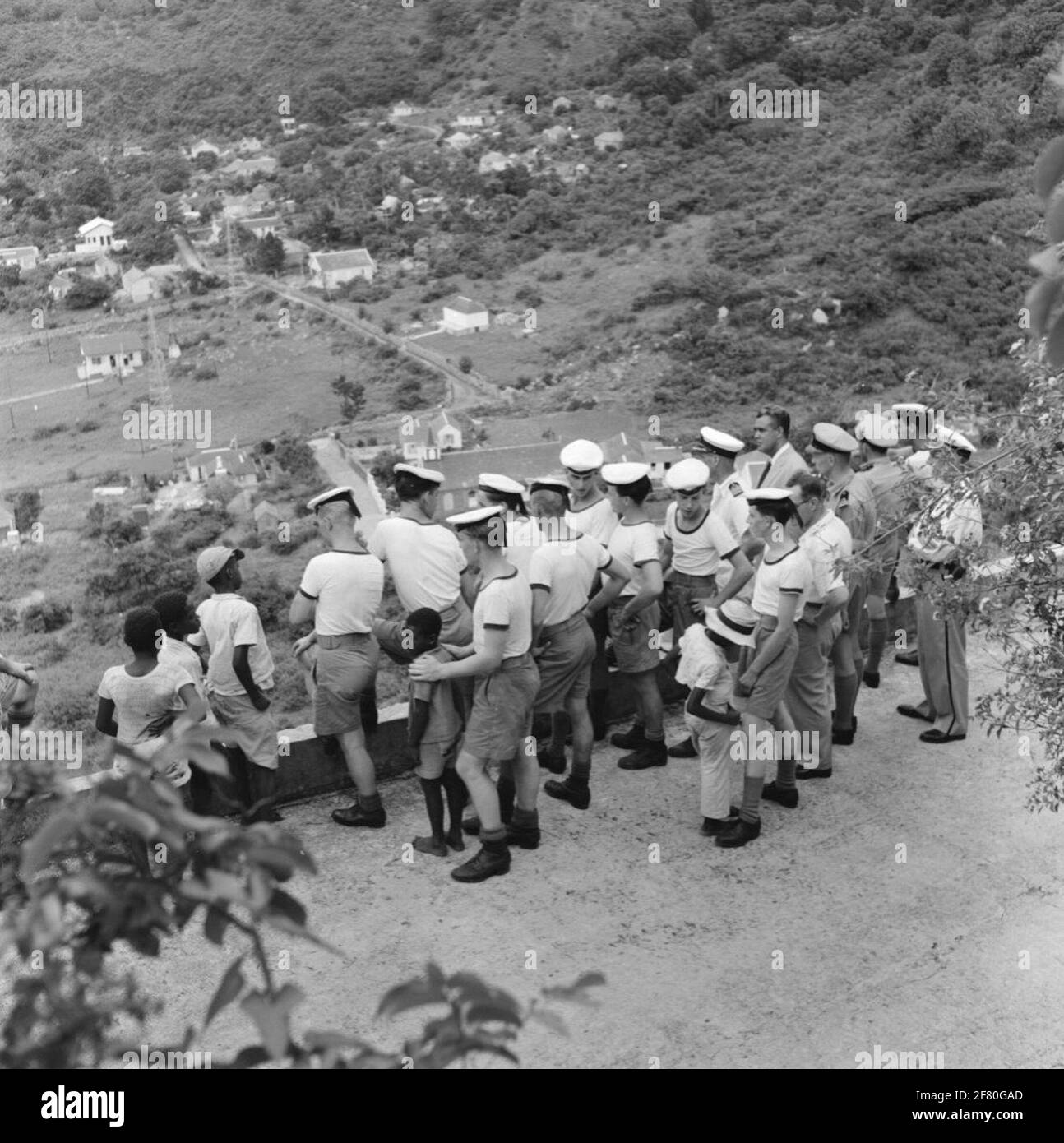 Cruiser Hr.Ms. De Ruyter (C 801) to passenger on the island of Saba in ...