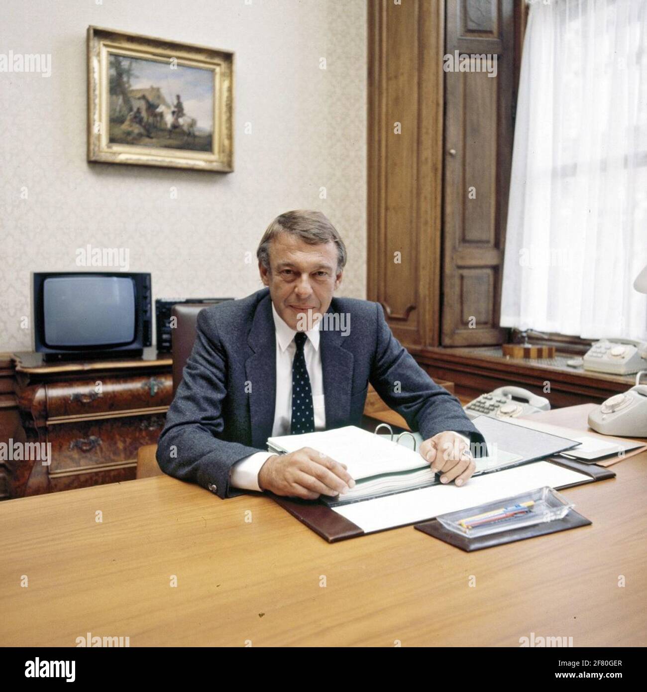 Mr. H.A.F.M.O. Van Mierlo (born 1931), Minister of Defense from 1981 ...