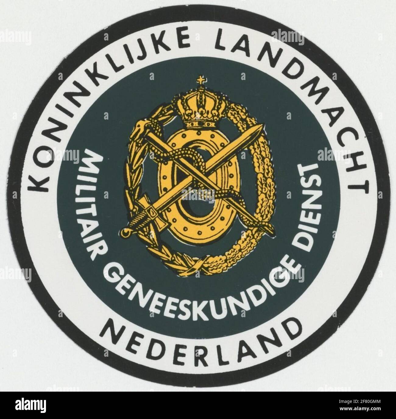 Service section emblem of the military medical service. Sticker from ...