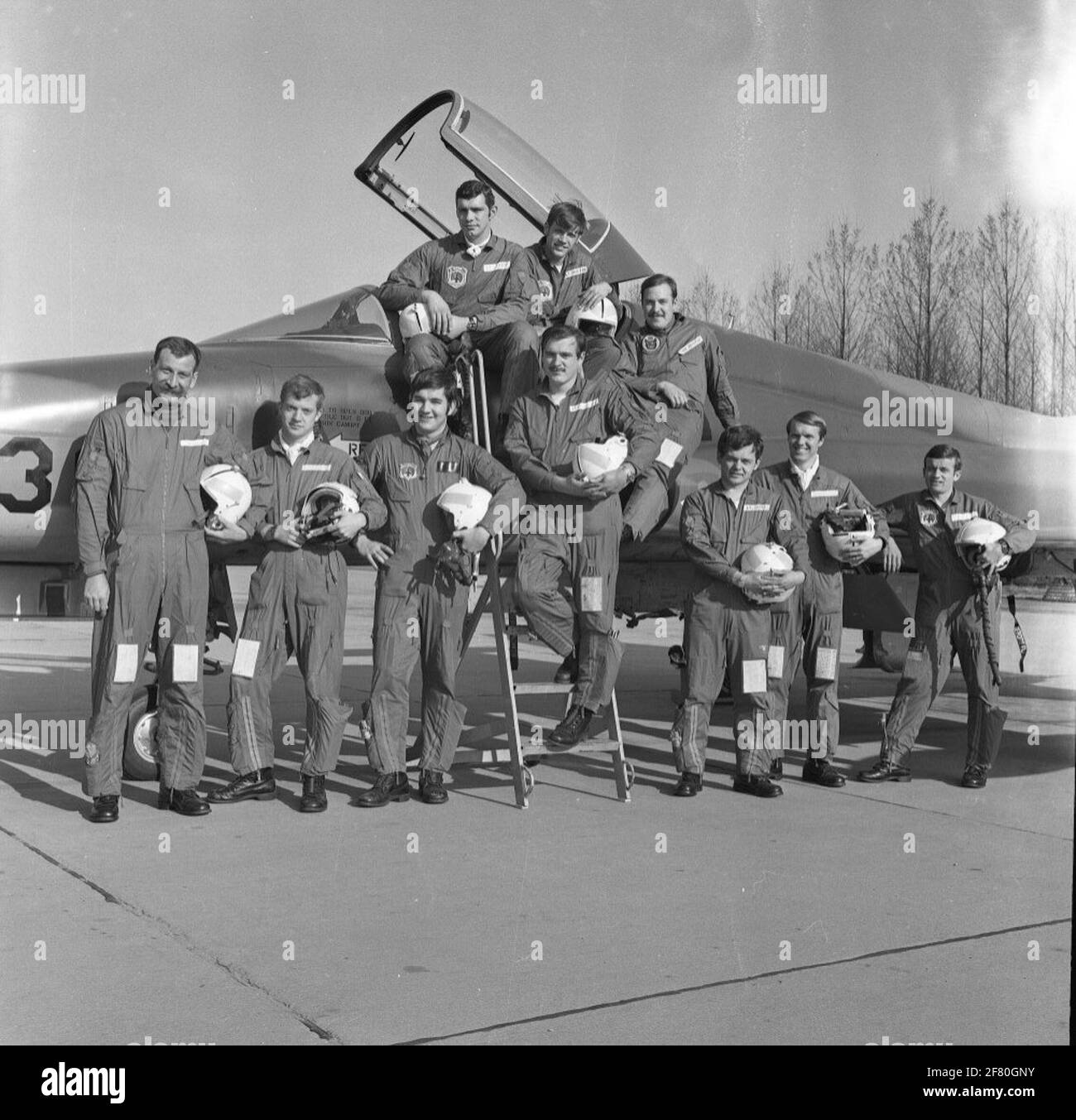 Group photo Kite glass OCC 69B, 315 Squadron, Twenthe airbase Stock ...