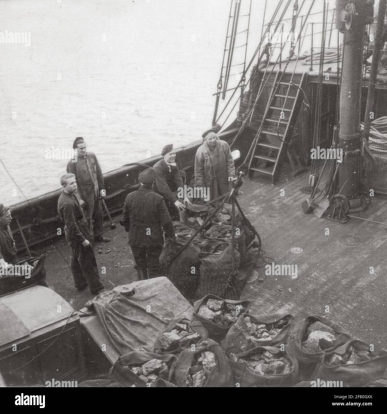 A / B of a Dutch auxiliary mine sweeper in W.O. II Stock Photo - Alamy