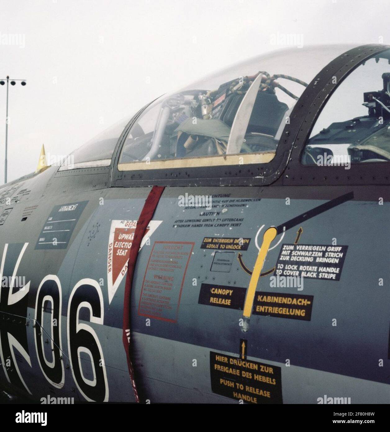 Detail intake of the cockpit of an F-104 of the Luftwaffe Stock Photo ...