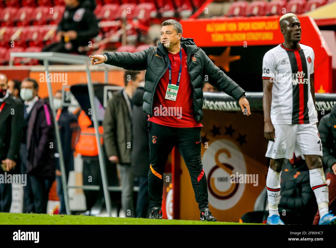 ISTANBUL, NETHERLANDS - APRIL 10: Assistant coach Levent Sahin of ...