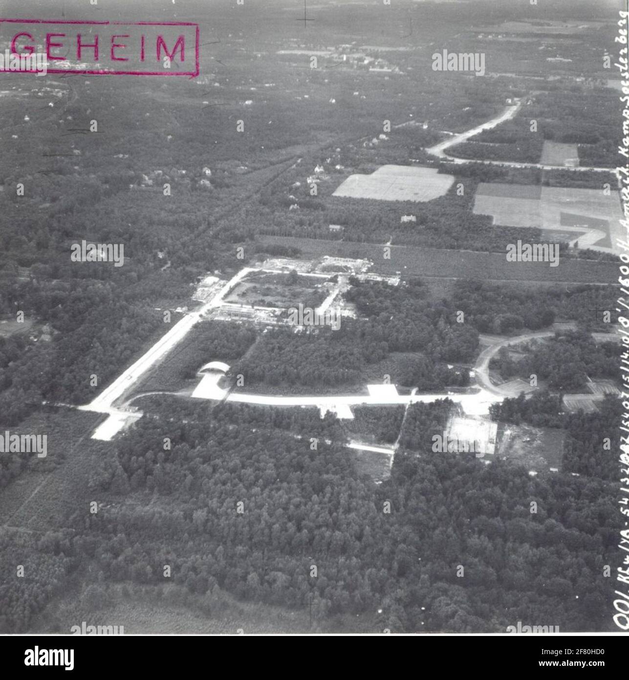 Aerial view of the Soesterberg airbase with the US 32th Tactical ...