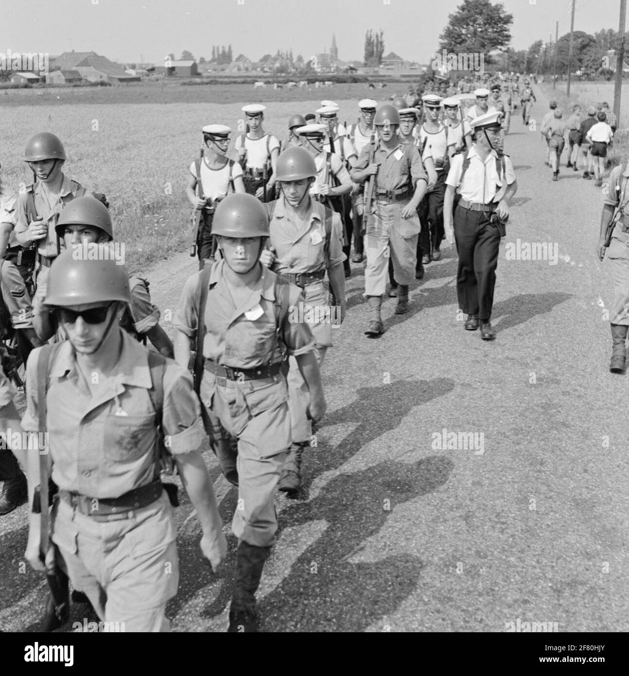 The last day of the Four Days Marches in Nijmegen. Marines and fleet ...