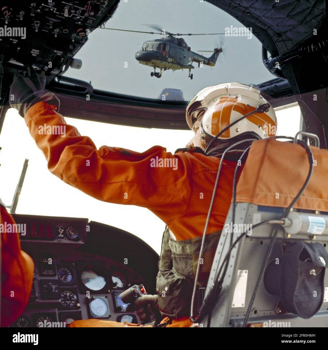 The Cockpit of a Westland Lynx MK.27 (SH-14B) helicopter (1979 Stock ...