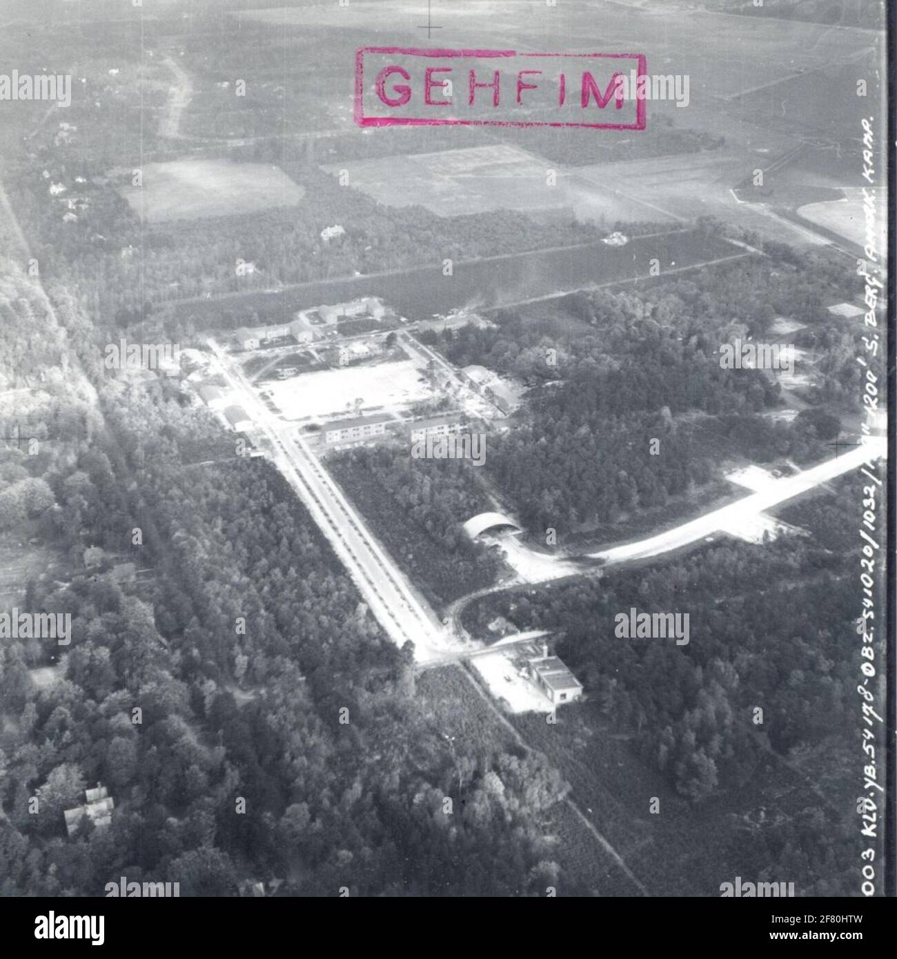 Aerial view of the Soesterberg airbase with the US 32th Tactical ...