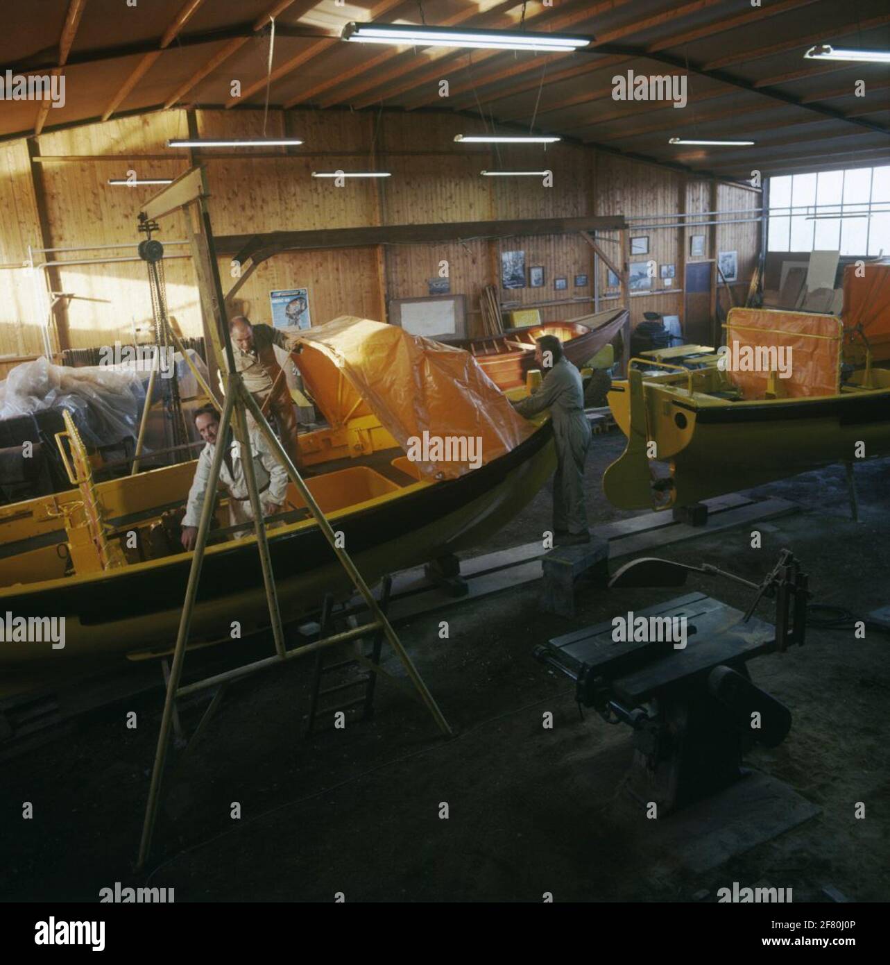 In the mounting hall of yard wester. renovation of engine-pilot coats ...