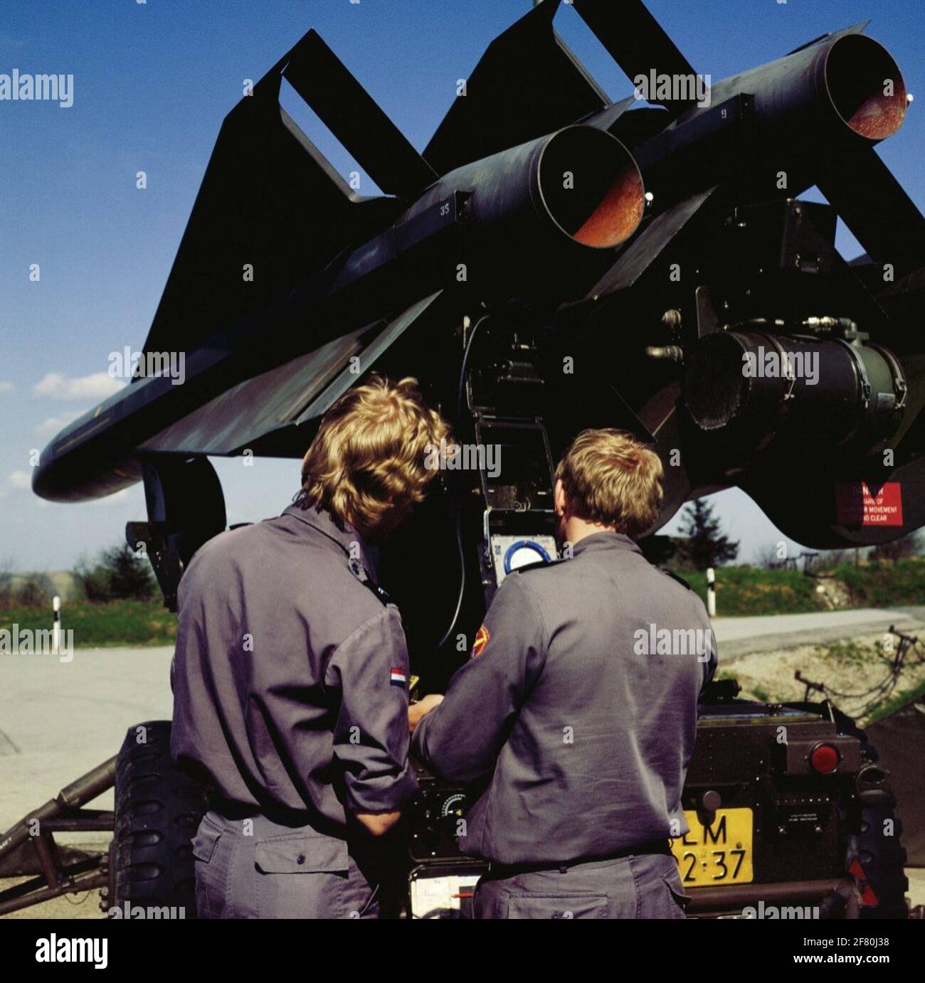 Hawk setup at the 3rd group of led weapons in Blomberg, West Germany ...