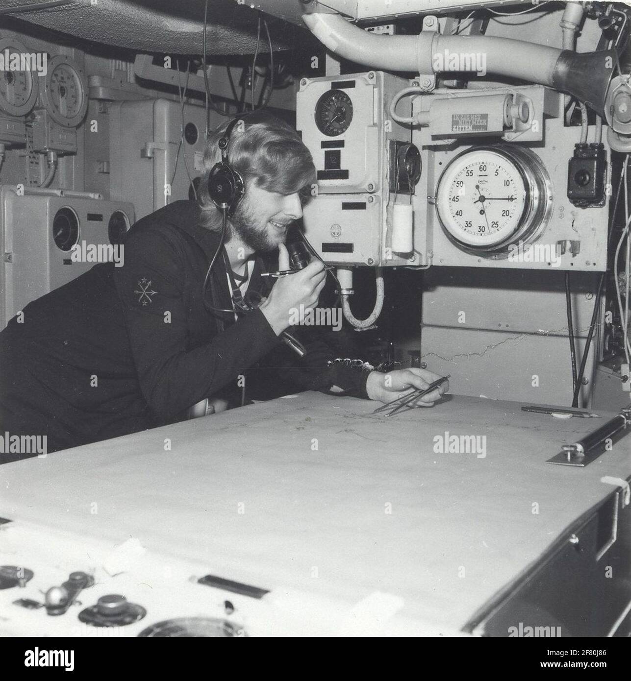 Ngid on board hr.ms. Poolster, Radio Distance Page Stock Photo - Alamy