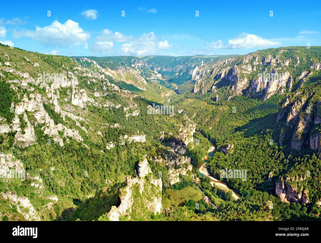 Panorama of the Tarn Gorges in Occitanie France Stock Photo - Alamy