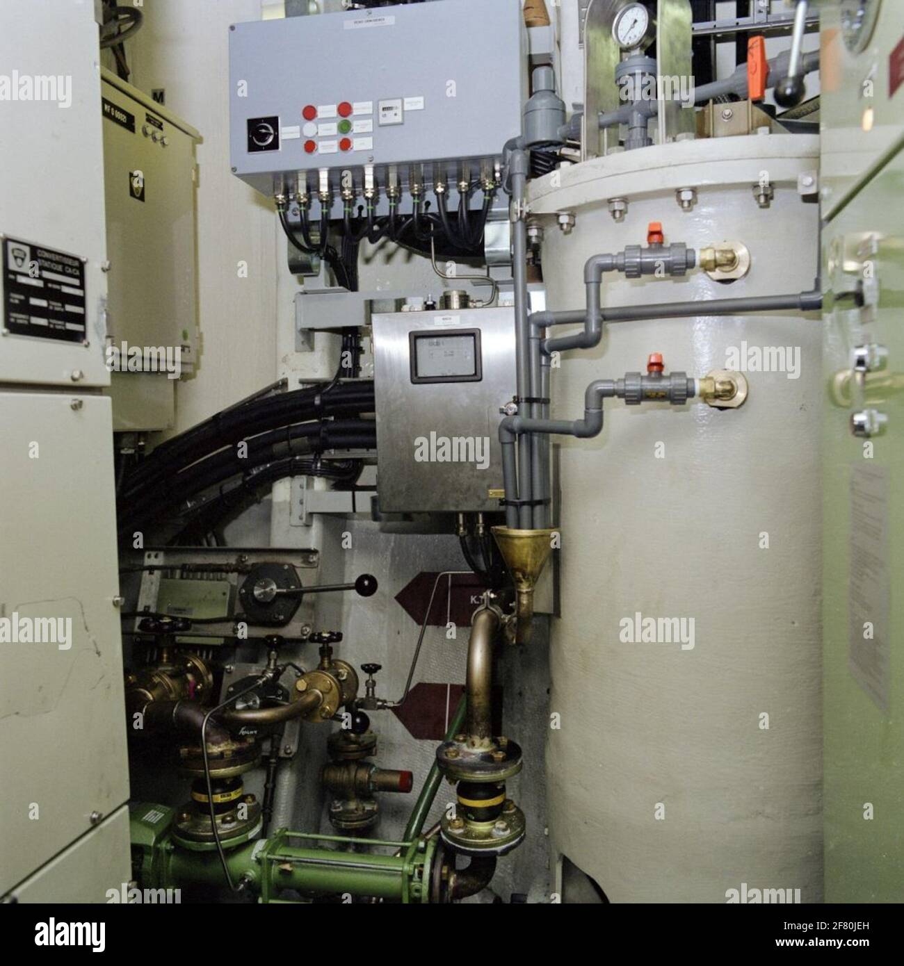 Mine service. Overview of the lenswater cleaning installation Stock ...