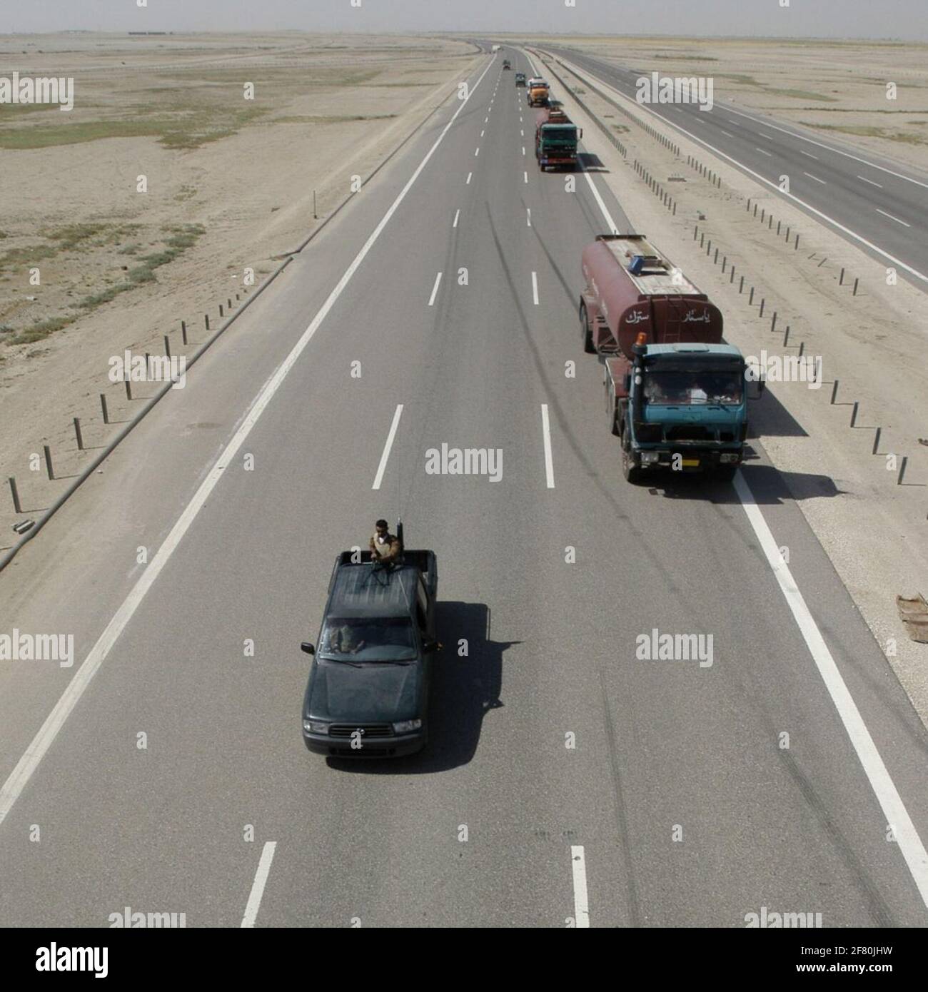 A convoy tankers with guidance in Iraq Stock Photo - Alamy
