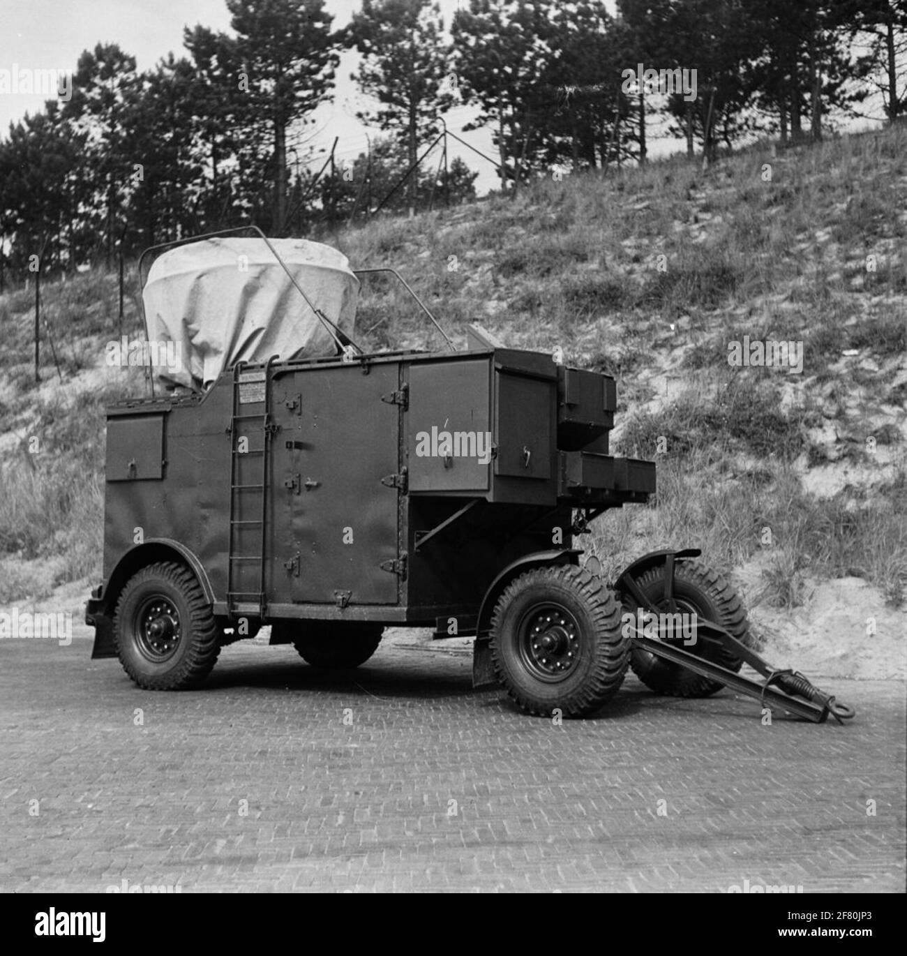 Firing radar AA 3MK7 in driving position. The guide plate has been ...