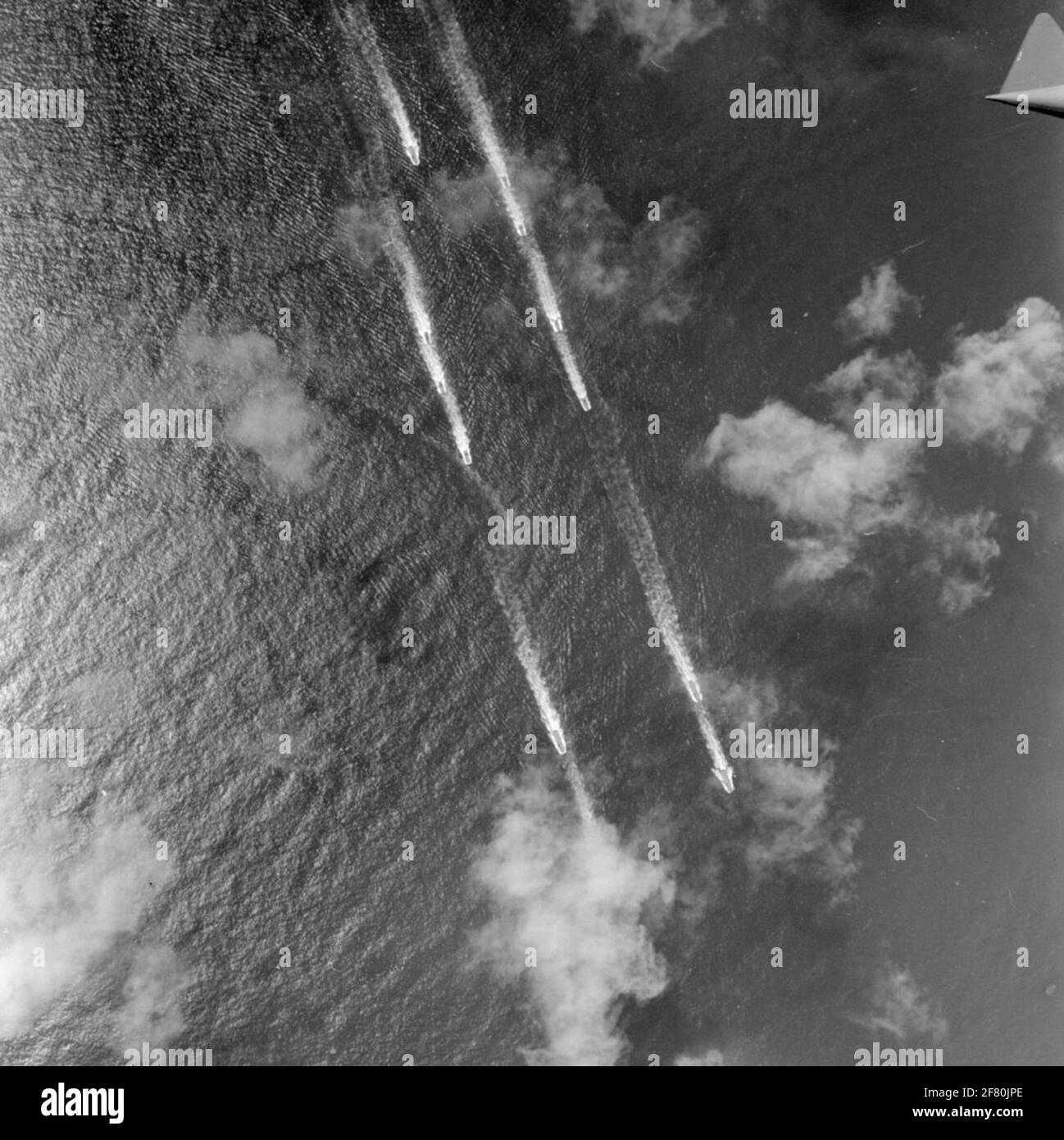 German mine sweeps and landing boats at sea Stock Photo - Alamy