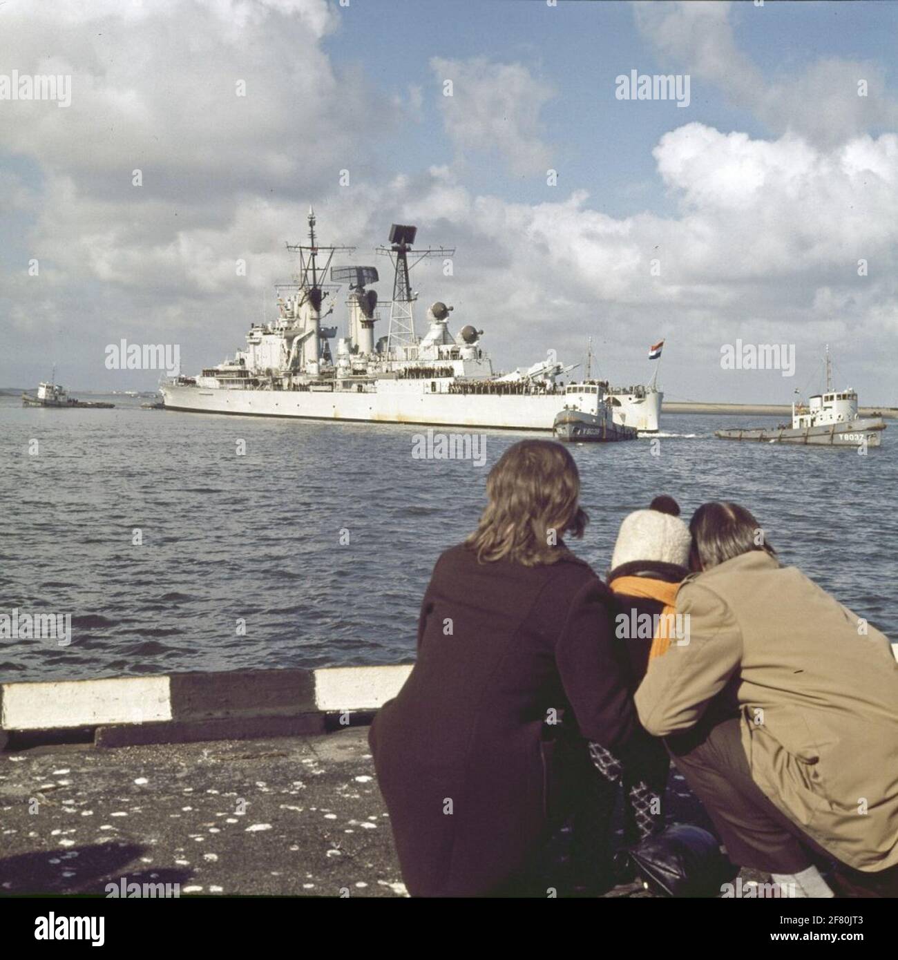 Cruiser Hr.Ms. The Seven Provinces (1954-1975) in Den Helder Stock ...