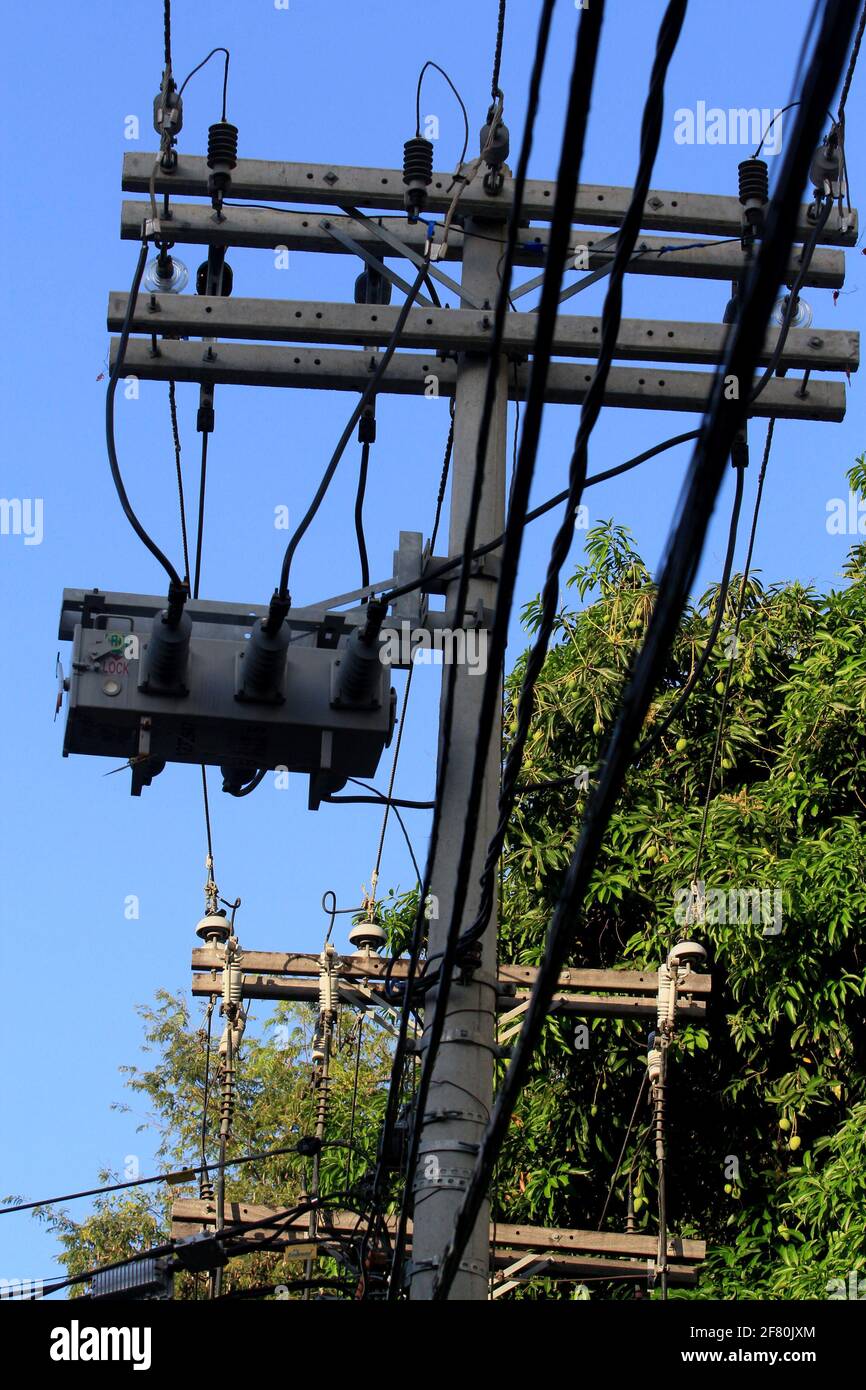 salvador, bahia / brazil - december 4, 2013: The transformer is seen on ...