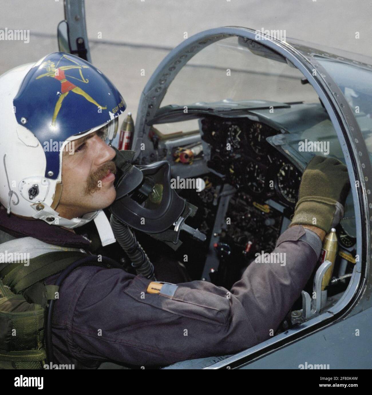 First lieutenant kite G.H.M.s. ("Guy") Putker in the cockpit of his ...