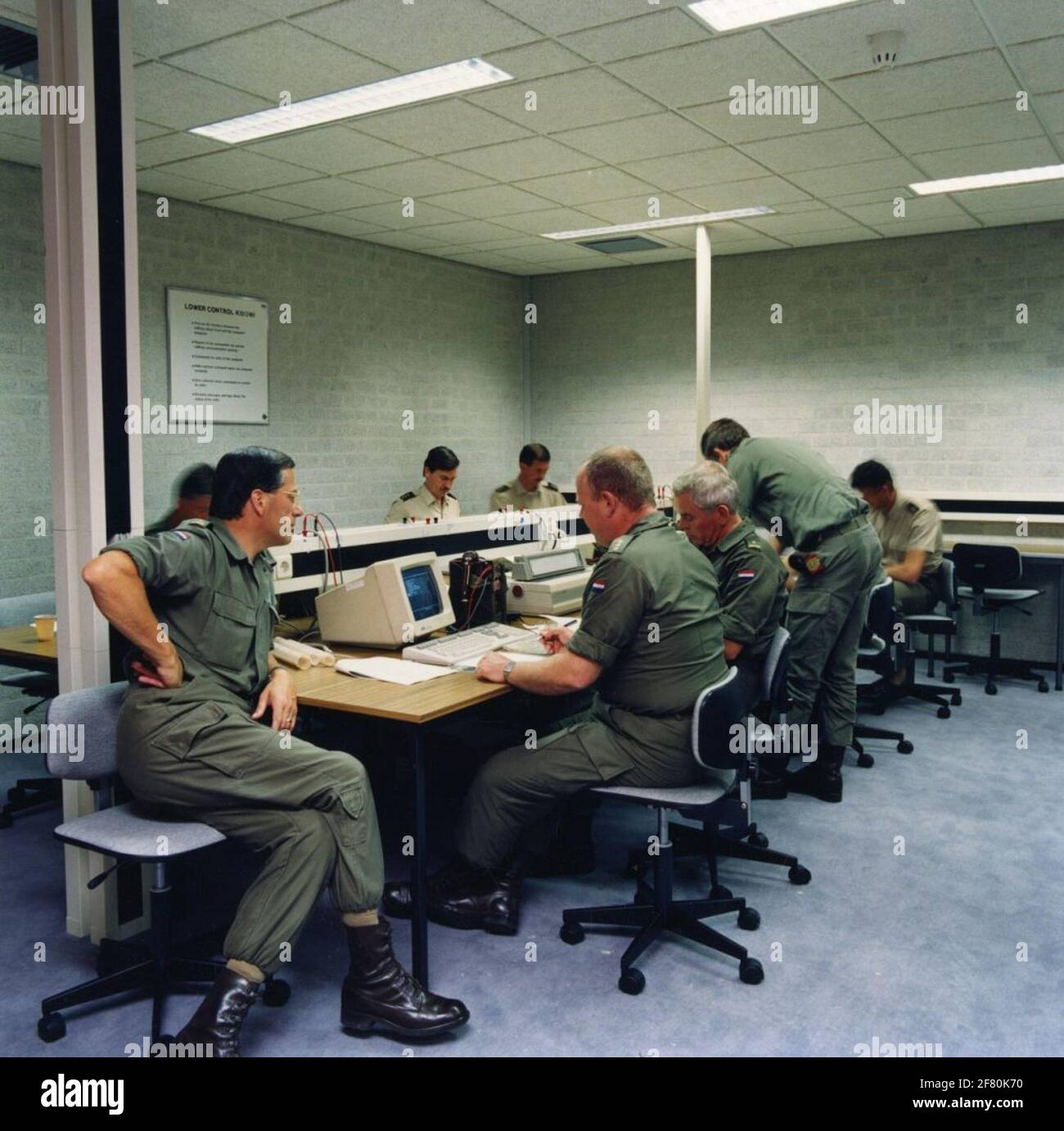 The Lower Control Team In Action During A Computer Assisted Excercises