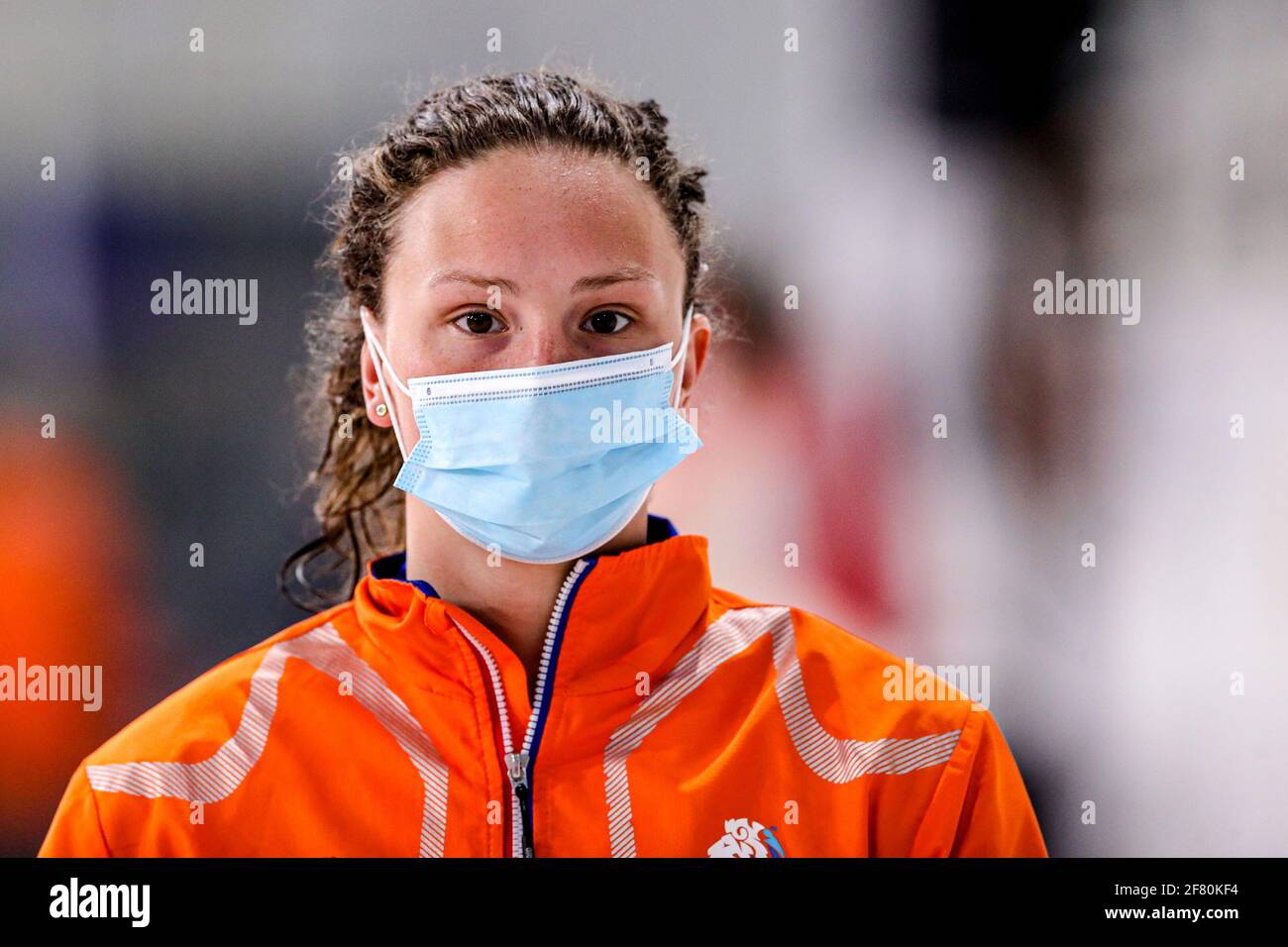 EINDHOVEN, NETHERLANDS - APRIL 10: Kim Busch competing in the Women ...