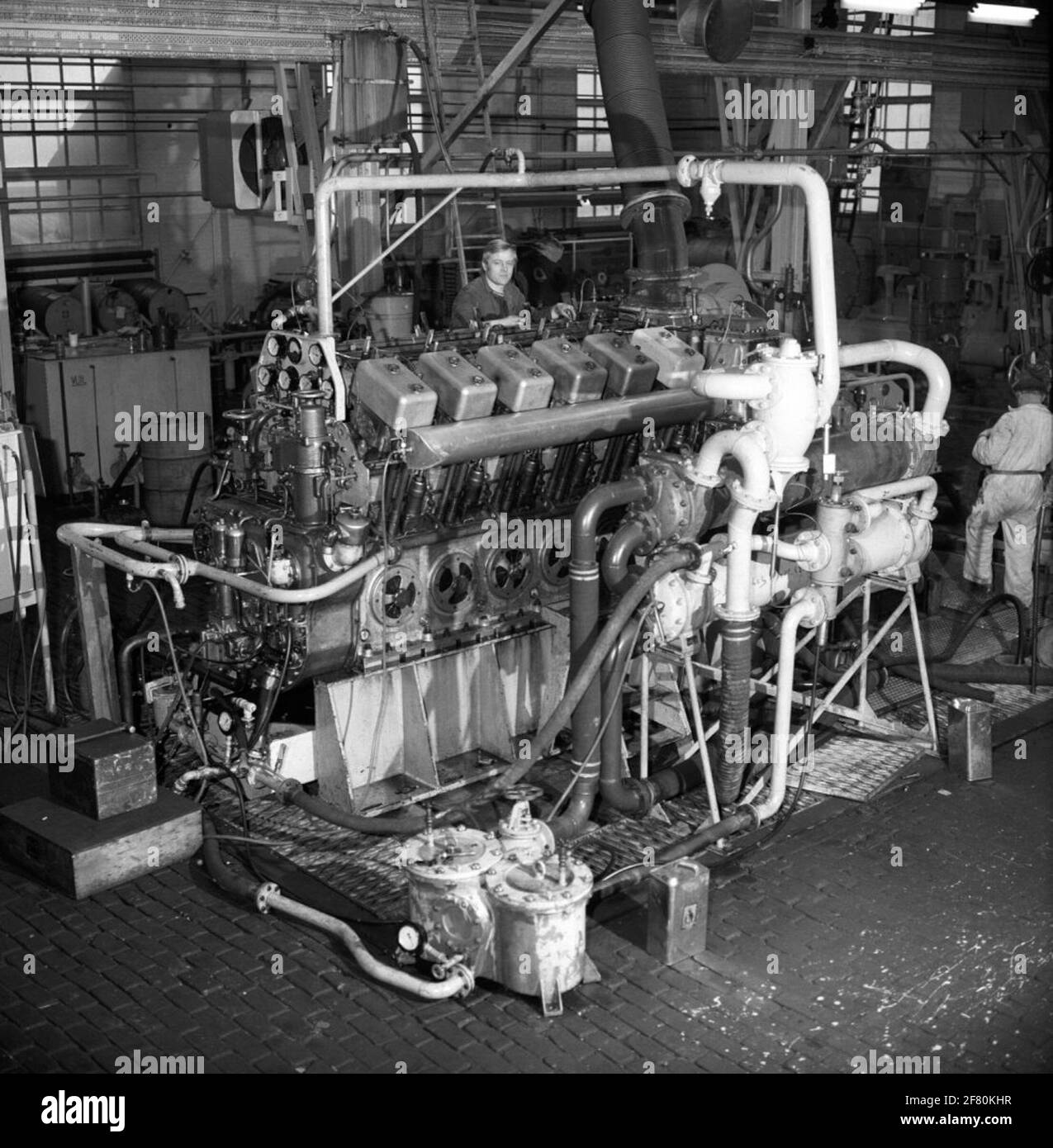 The motor test bench at the Rijkswerf (RW) in Den Helder in February ...