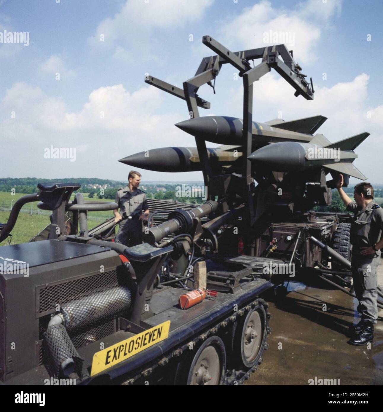 Missile transport. Transfer from Hawk missiles to a pallet using the ...