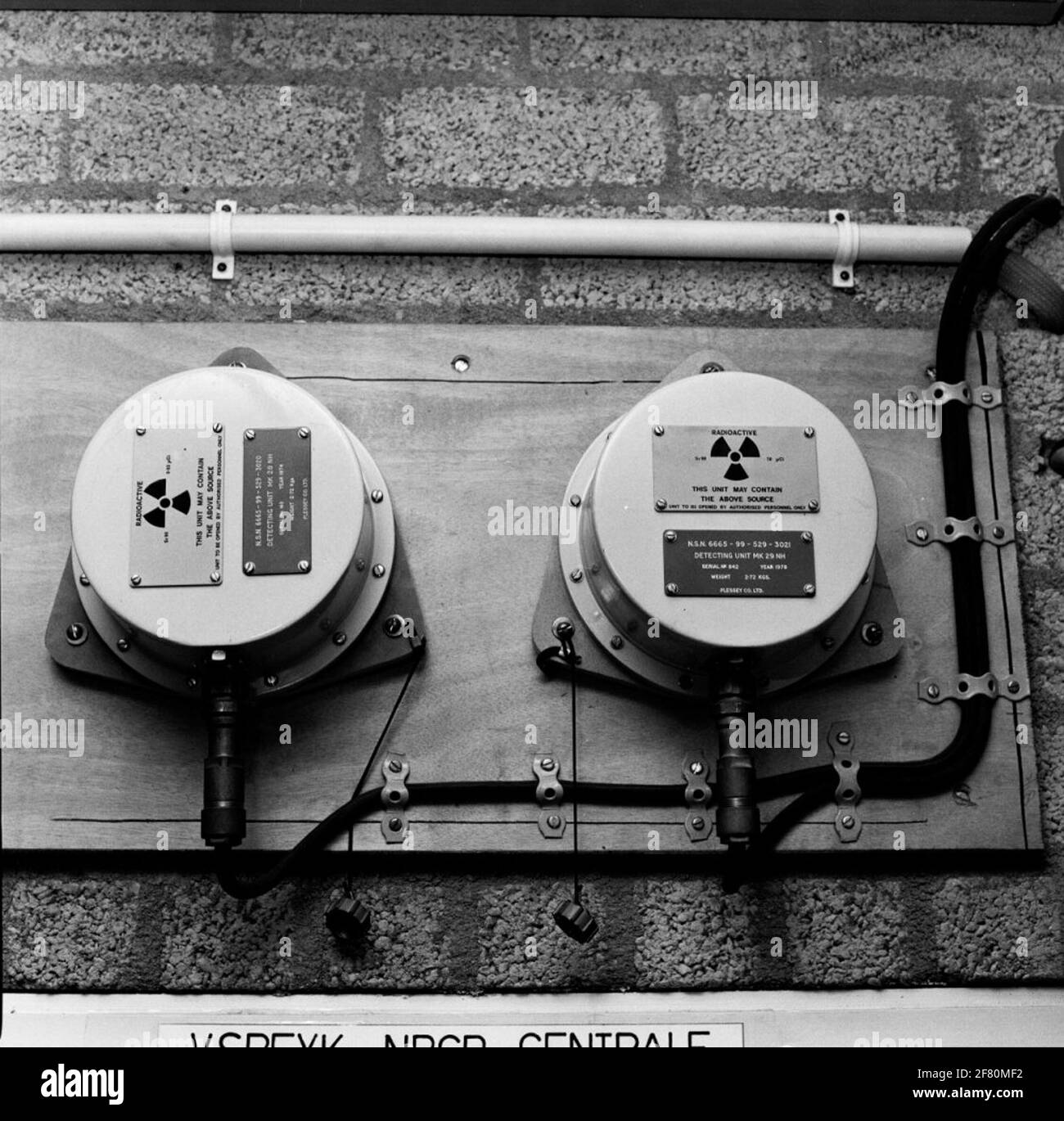 NBCD detection equipment for radioactive radiation arranged in a test ...