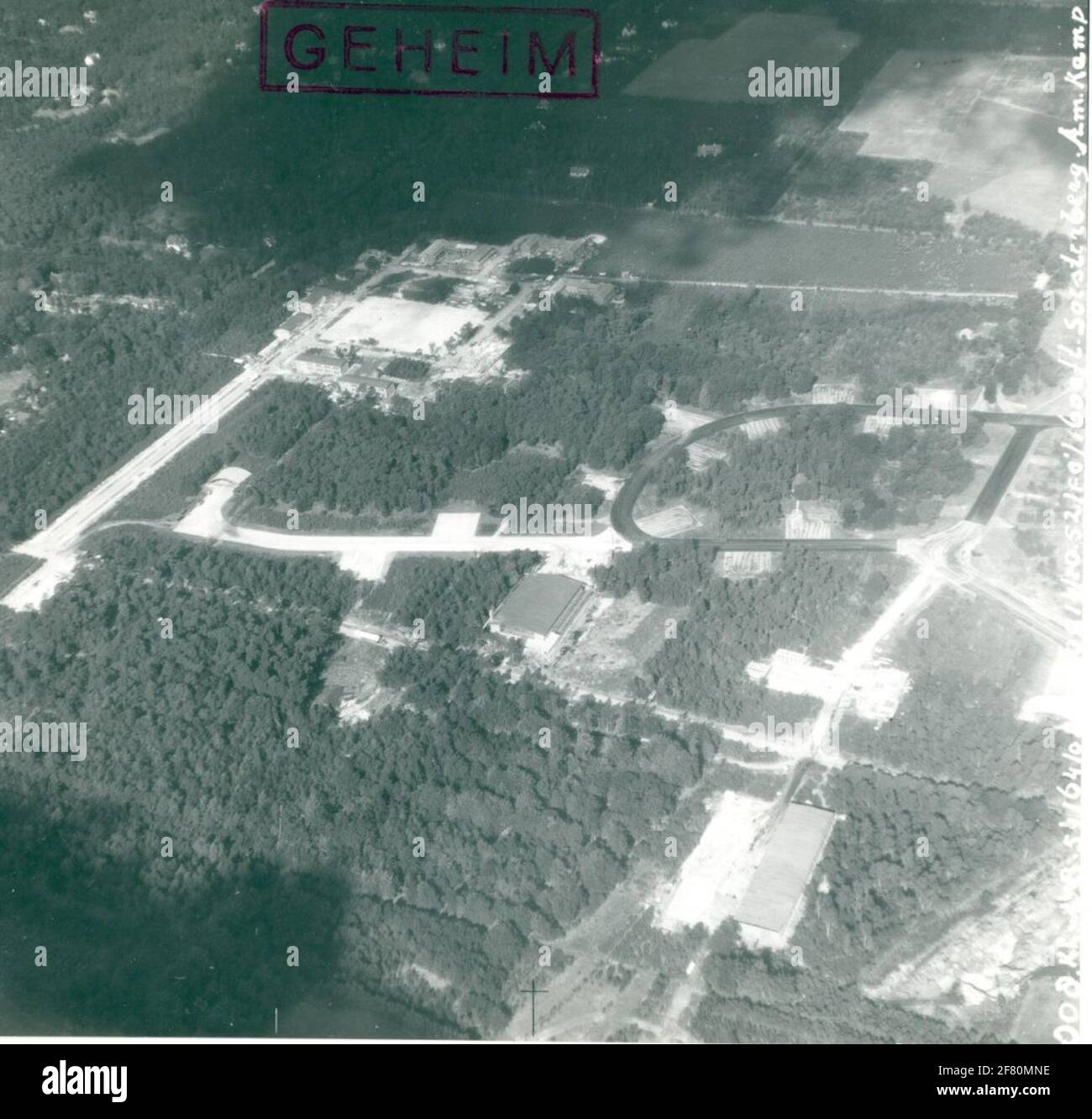 Aerial view of the Soesterberg airbase with the US 32th Tactical ...