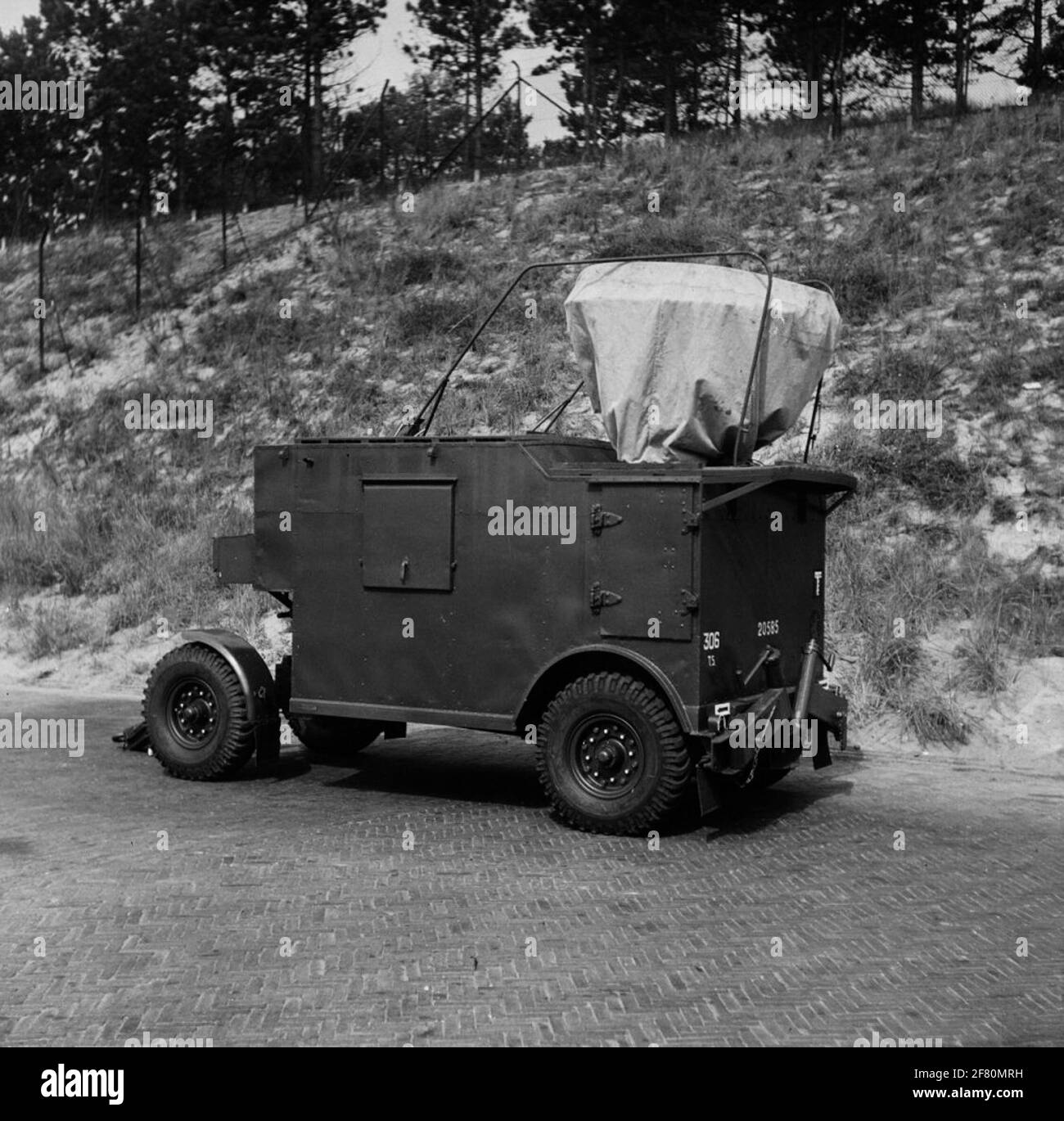 Firing radar AA 3MK7 in driving position. The guide plate has been ...