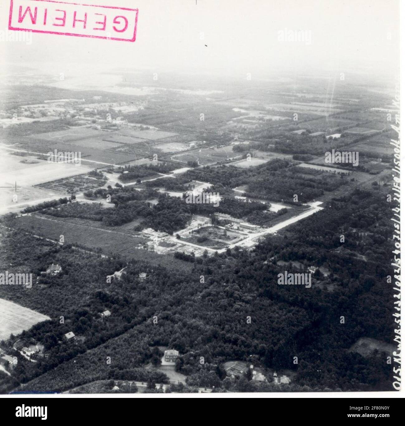 Aerial view of the Soesterberg airbase with the US 32th Tactical ...