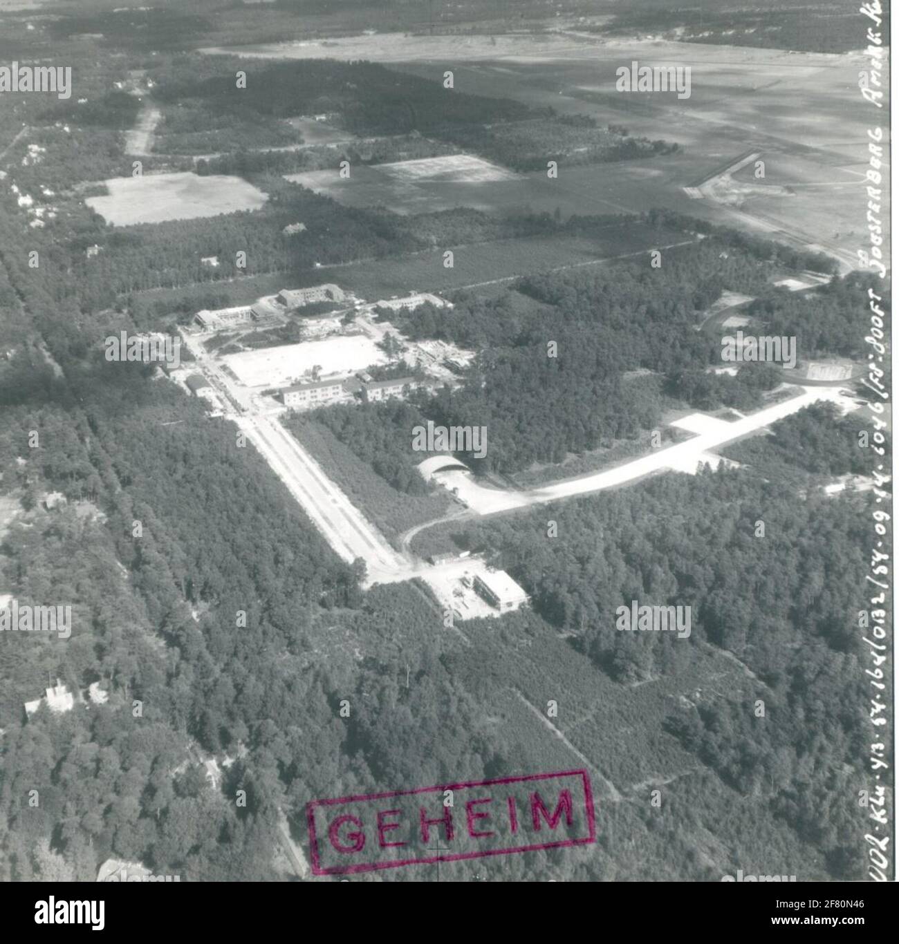 Aerial view of the Soesterberg airbase with the US 32th Tactical ...