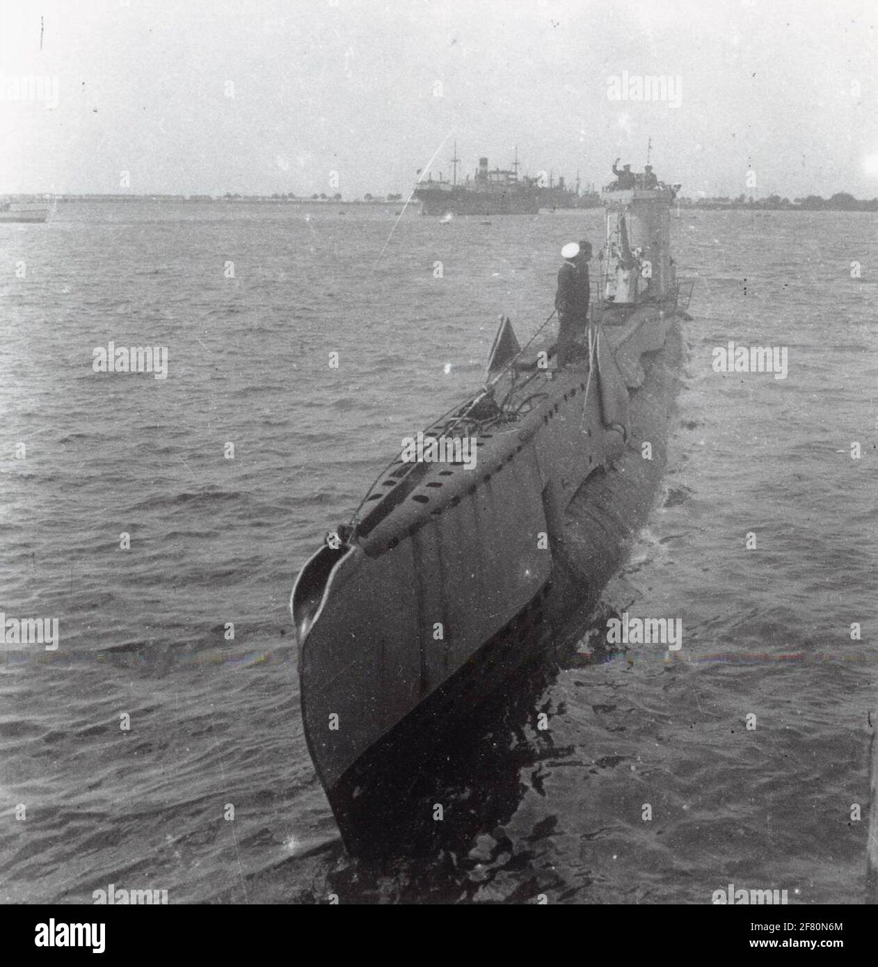 Norwegian fleet visit.hnoms Ula (1943-1965) in the Waalhaven for a ...