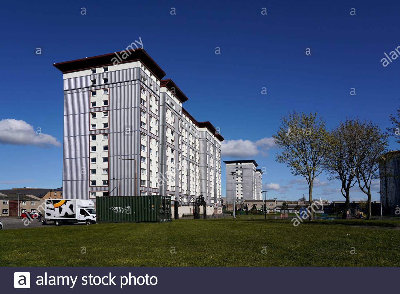 Sighthill and The Calders tower Blocks, Edinburgh, Scotland Stock Photo ...