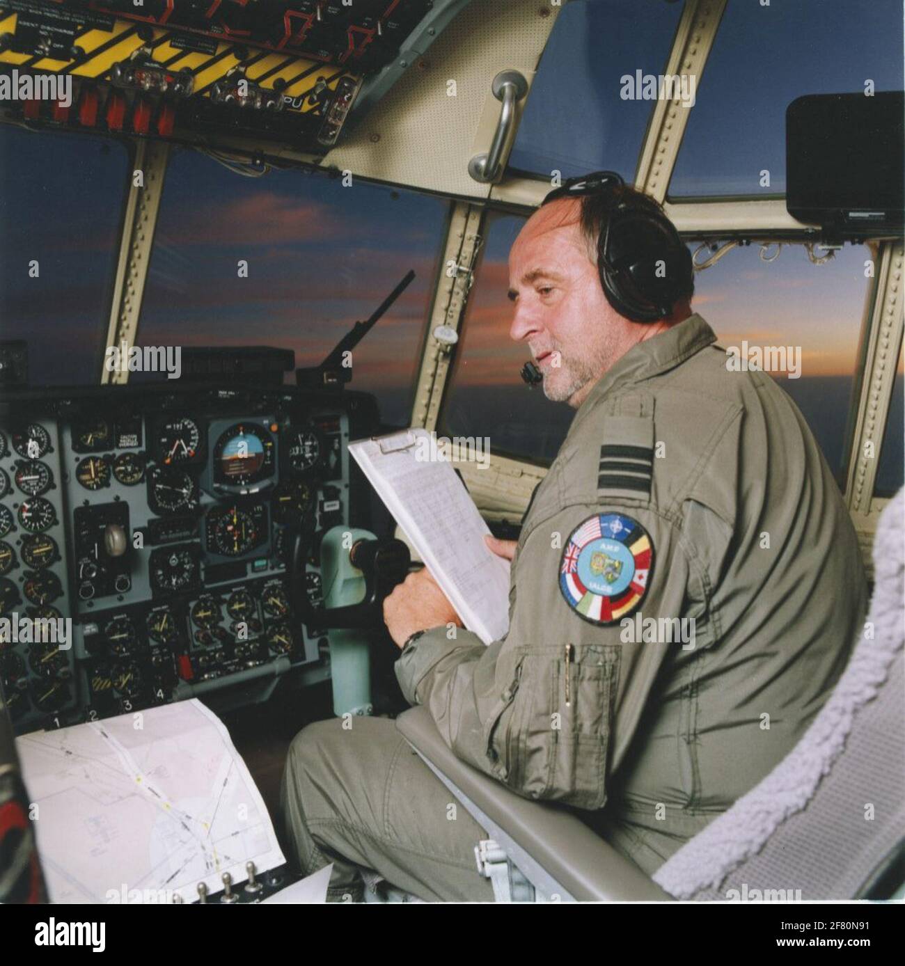 Recording of the right part of the cockpit of a C-130 Hercules Stock ...