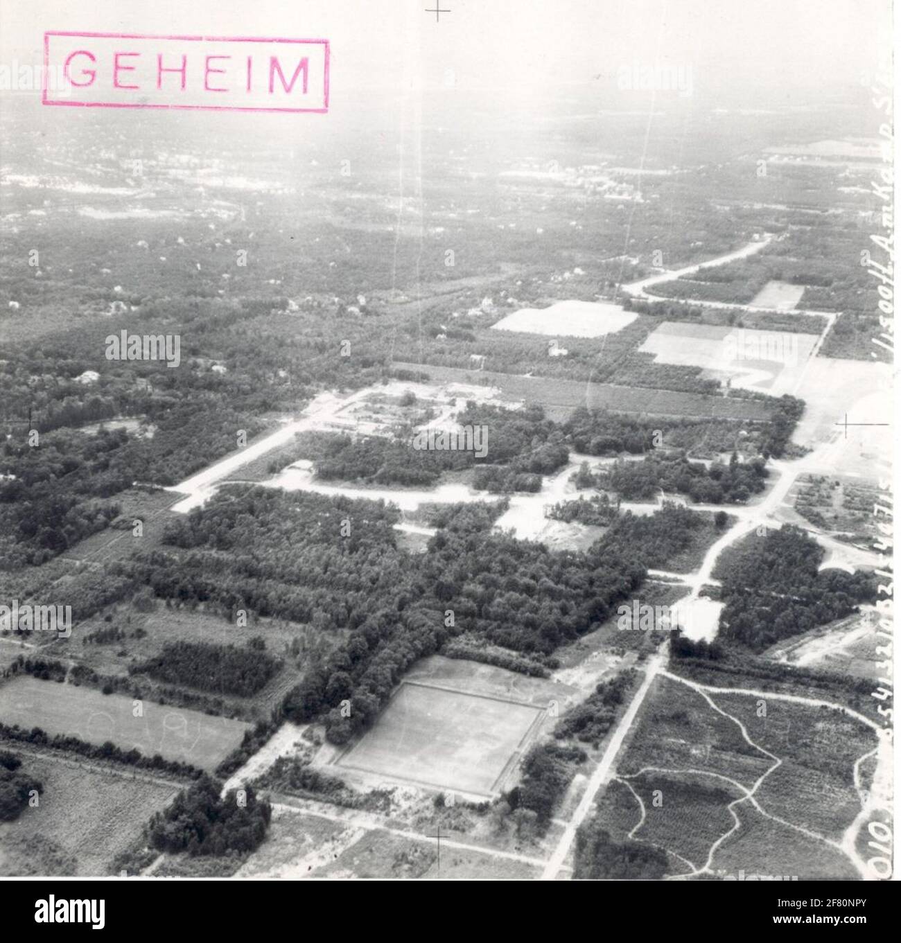 Aerial view of the Soesterberg airbase with the US 32th Tactical ...