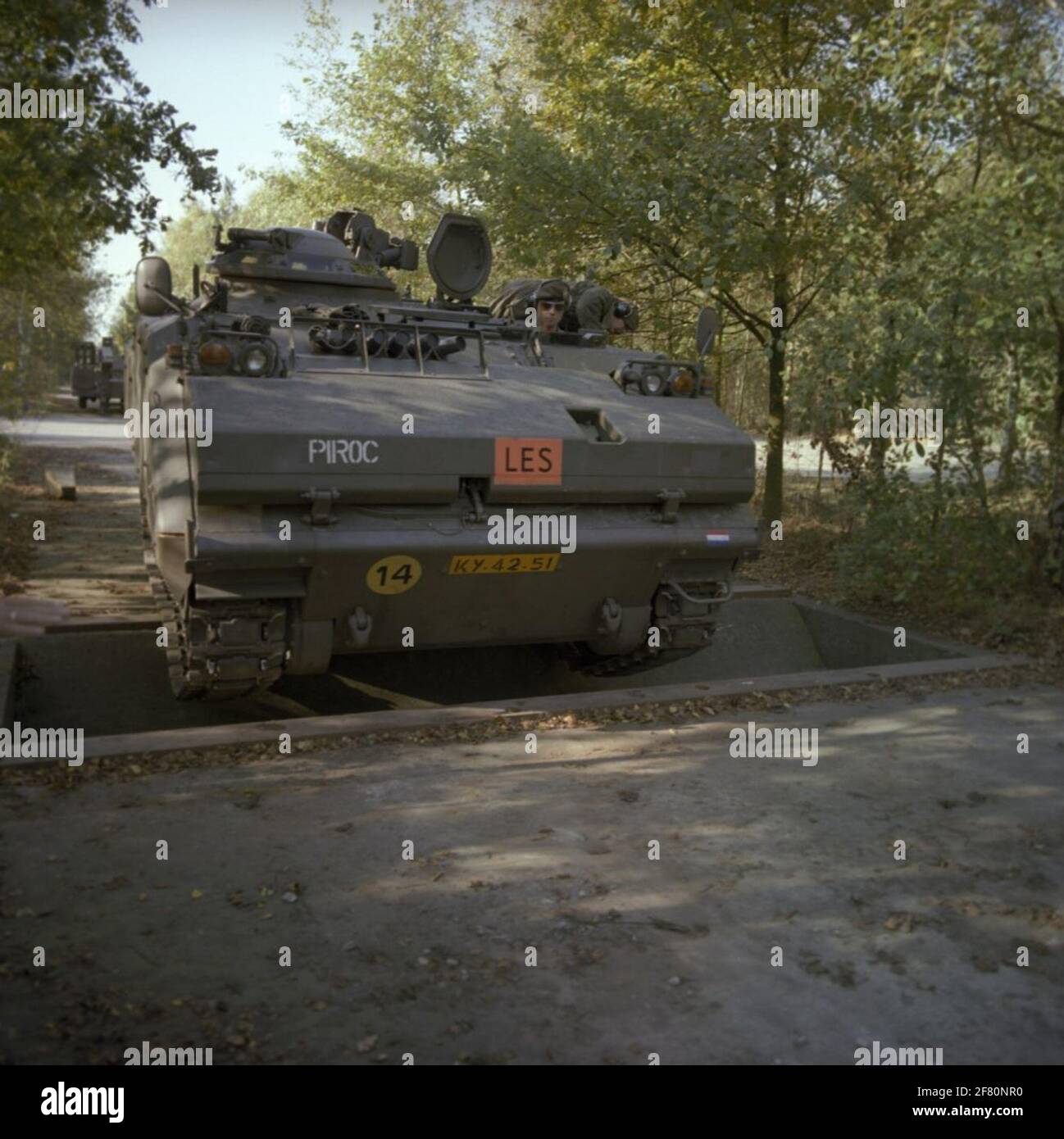 A YPR-765 armored firing vehicle on the armor infantry row training ...