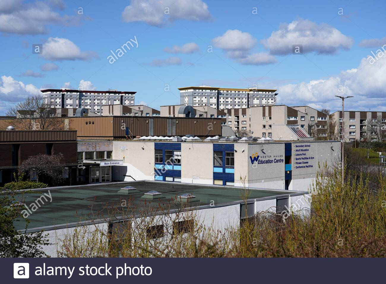 Wester Hailes education Centre, Sighthill and The Calders tower Blocks ...