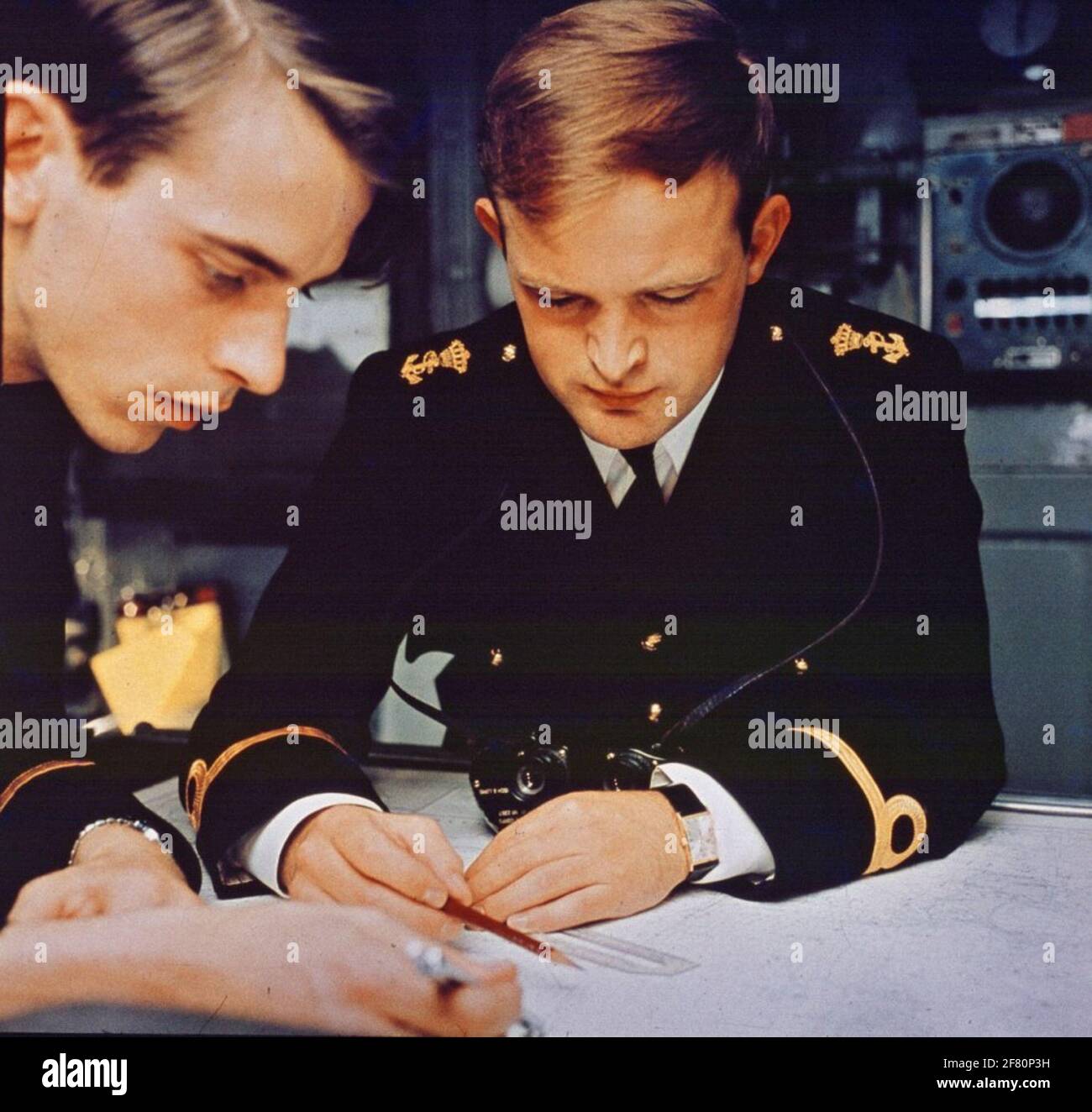 To the map center table of fly campschip hr.ms. Karel Doorman (1948 ...