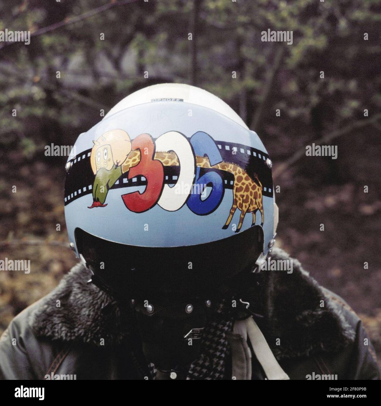 Beautifully painted fishing cover on a flyer helmet from reserve ...