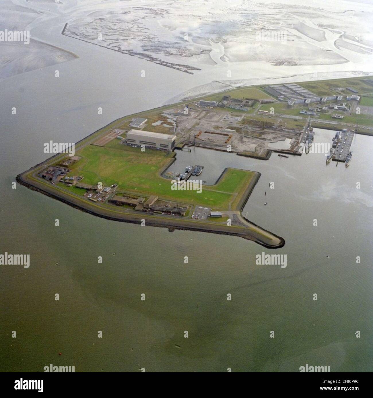 Aerial view of the eastern part of the new port, the new Rijkswerf ...
