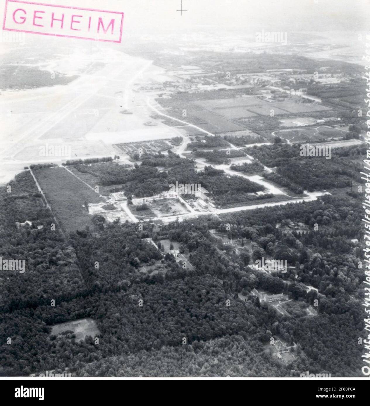 Aerial view of the Soesterberg airbase with the US 32th Tactical ...